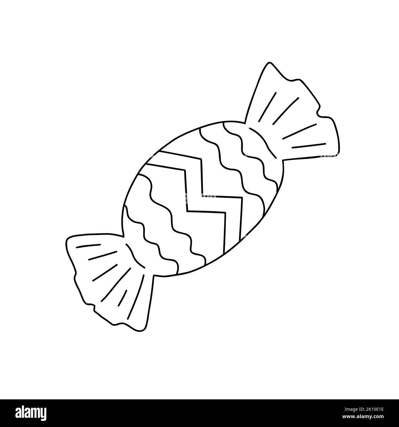 Candy simple outline vector illustration, holiday birthday celebration ...