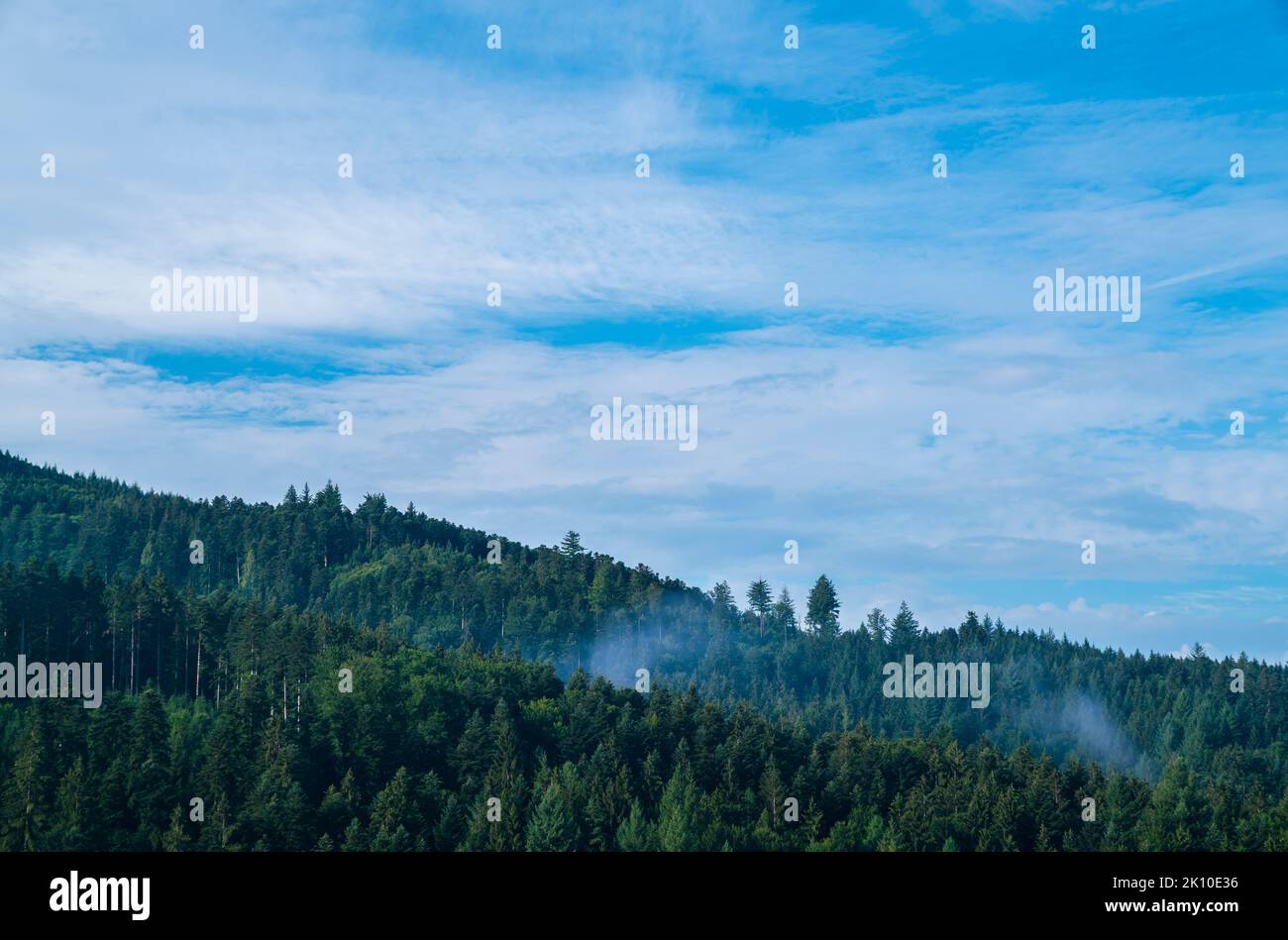 Germany, Schwarzwald black forest panorama landscape view above ...