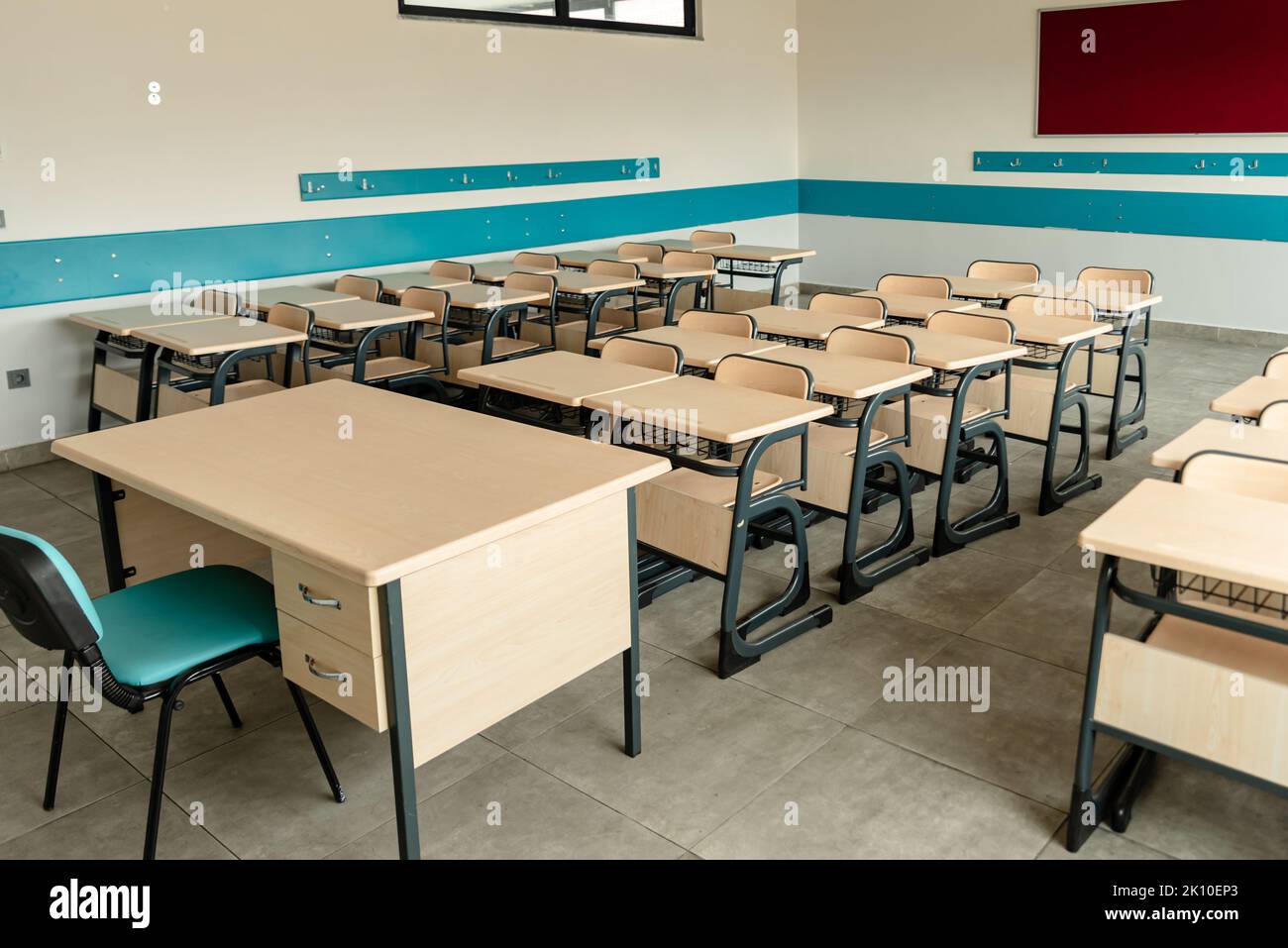 Classroom in background without ,No student or teacher . modern ...