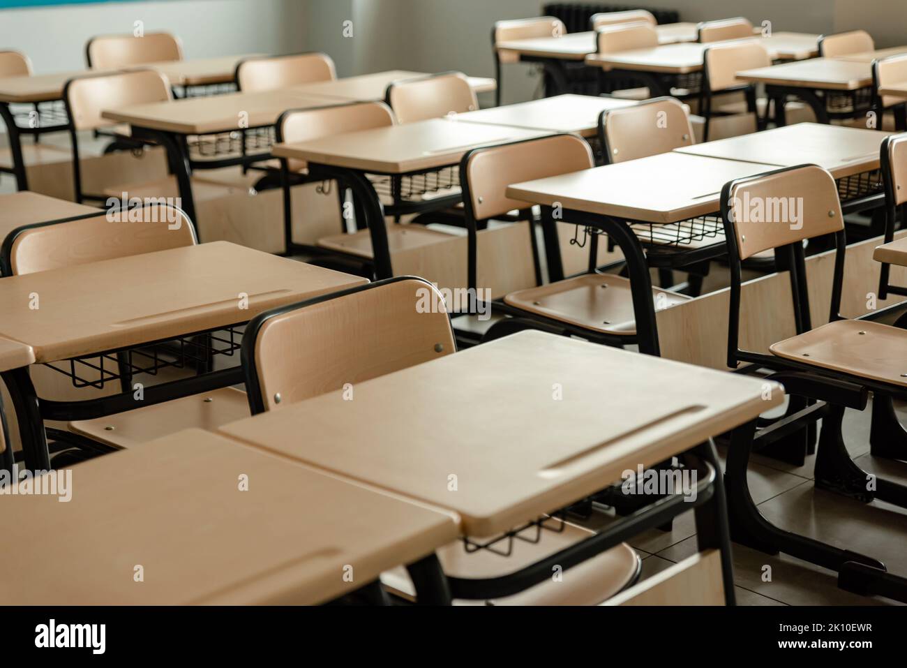 Classroom in background without ,No student or teacher . modern ...