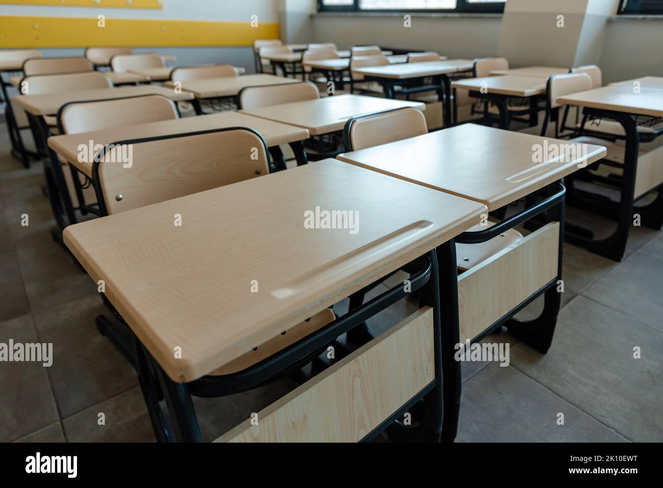Classroom in background without ,No student or teacher . modern ...