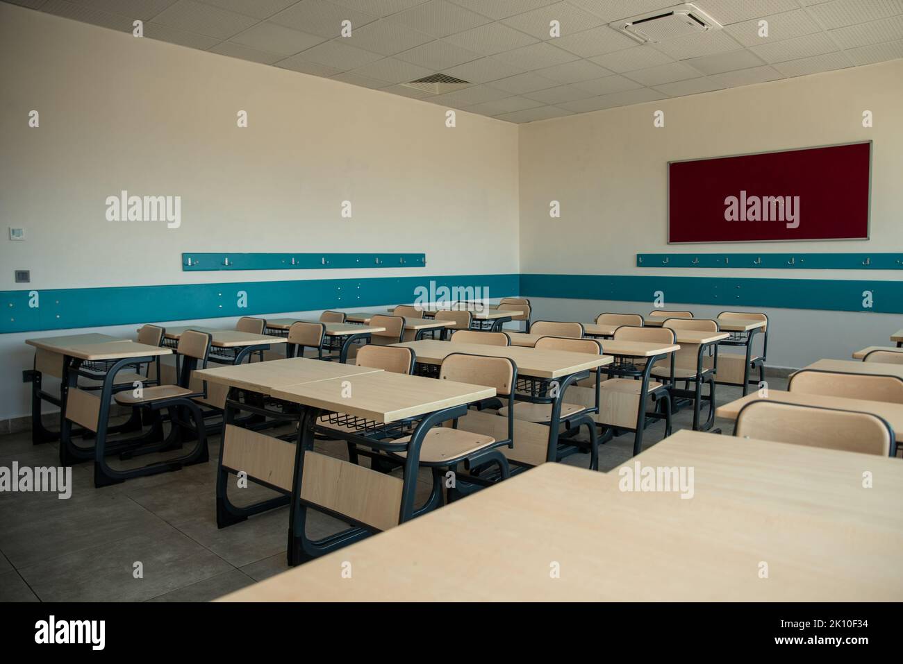 Classroom in background without ,No student or teacher . modern ...