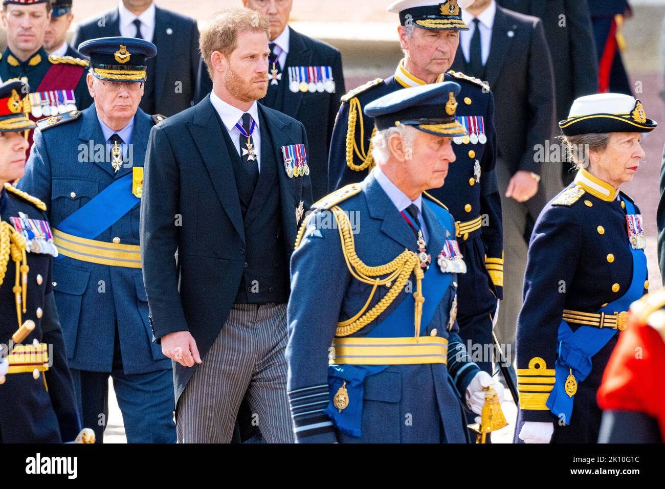 King Charles III, Prince Harry Duke of Sussex, Princess Anne the ...
