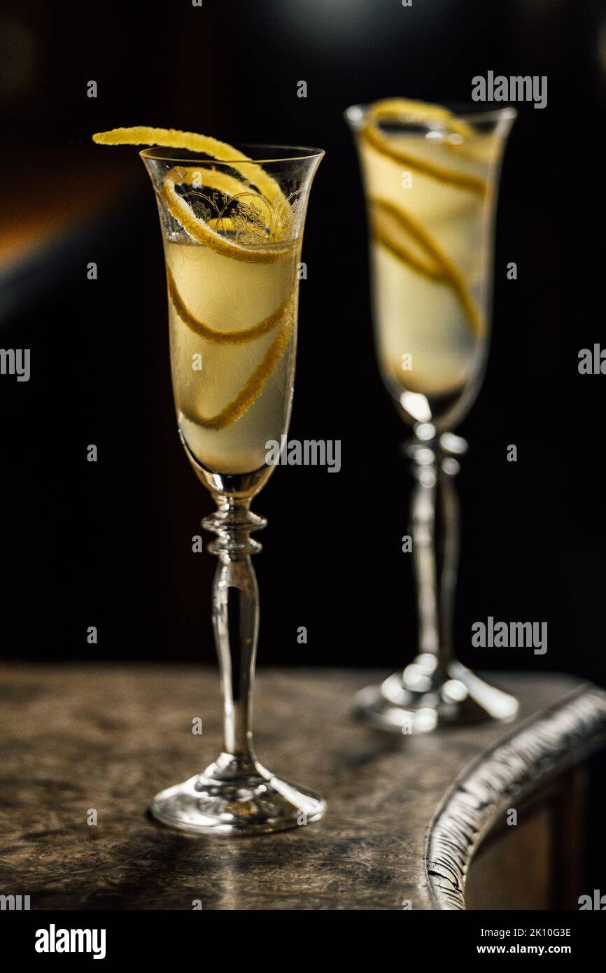 French champagne glasses hi-res stock photography and images - Alamy
