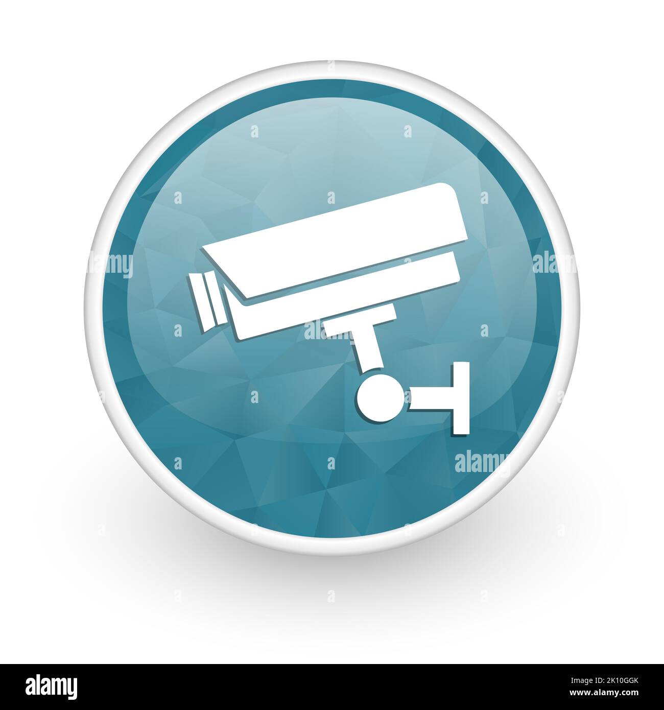 CCTV camera, security concept blue web buton, glossy icon isolated on ...
