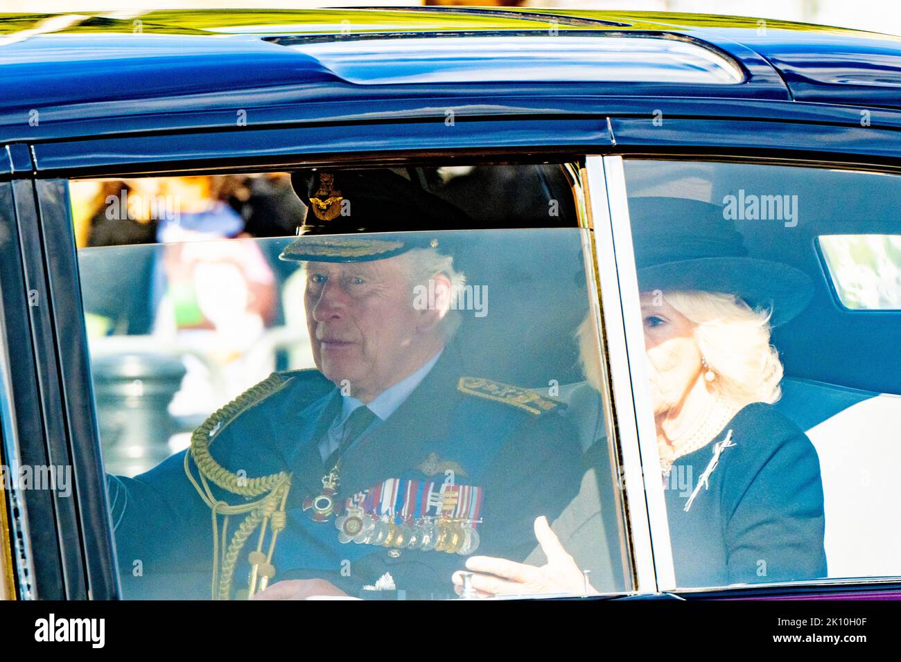 King Charles III and Camilla Queen consort of the United Kingdom follow ...