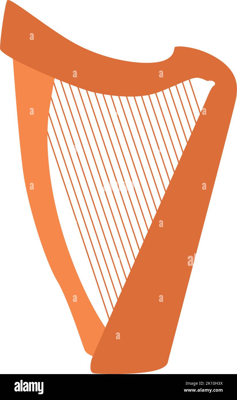 Isolated orange irish harp icon Vector Stock Vector Image & Art - Alamy