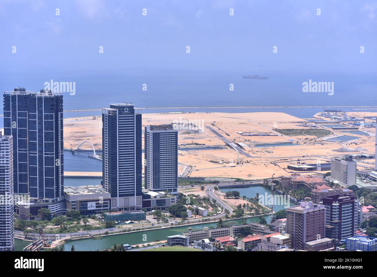 (9/12/2022) View of the Colombo Port city from the Colombo Lotus Tower ...