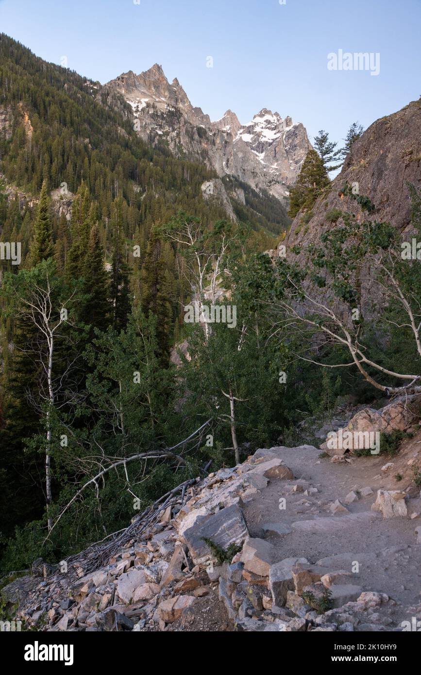The Cathedral Group of Tetons rising high above the Inspiration Point ...