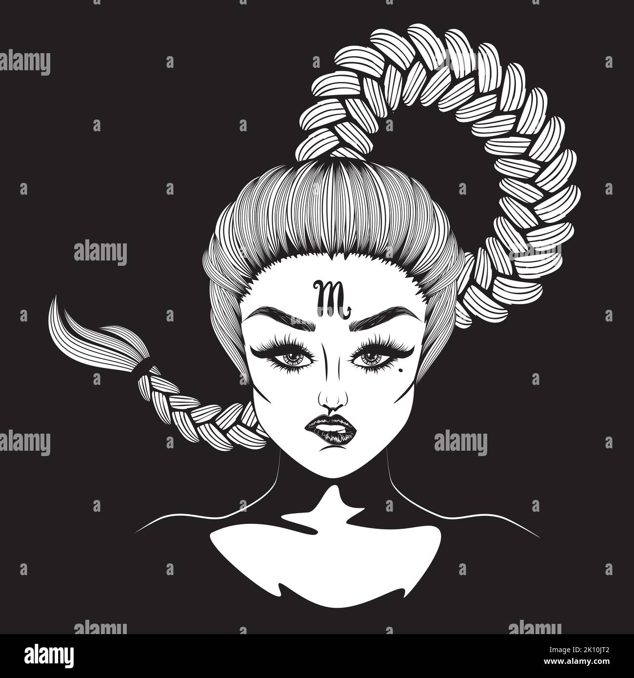 Scorpion face Stock Vector Images - Alamy