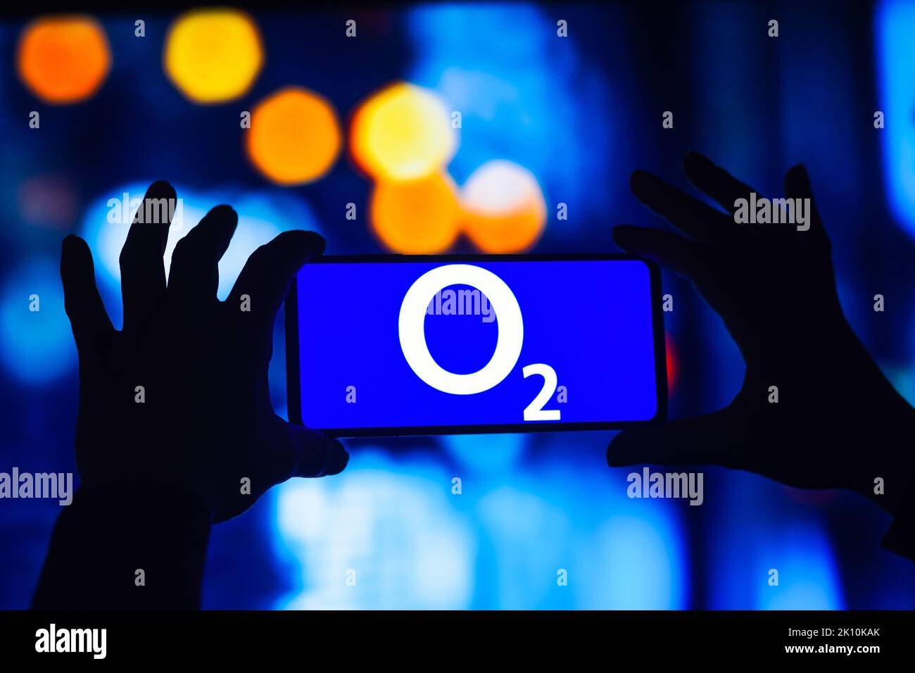 In this photo illustration, the O2 UK logo is seen displayed on a ...