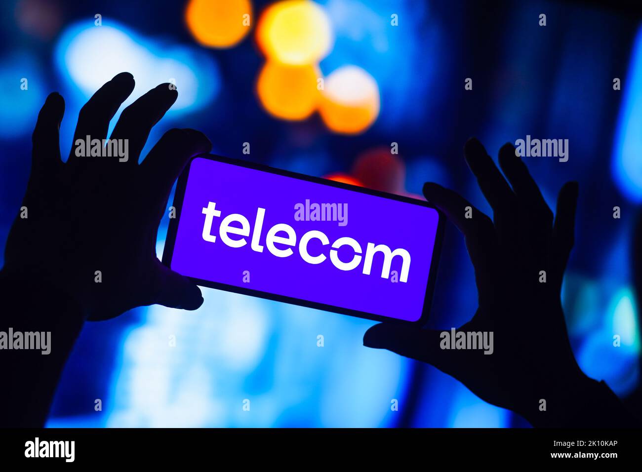In this photo illustration, the Telecom Argentina logo is seen ...