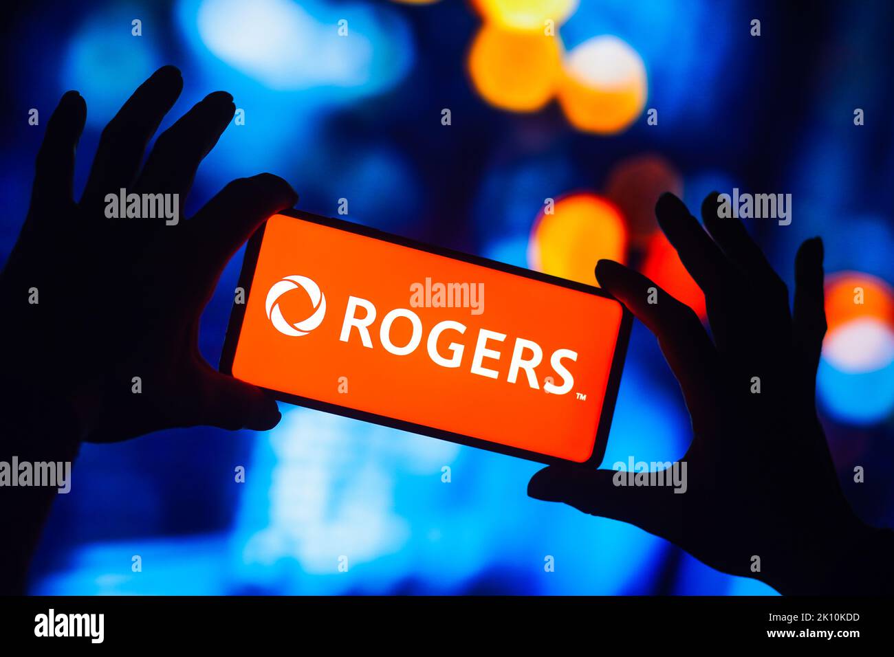 In this photo illustration, the Rogers Communications logo is seen ...
