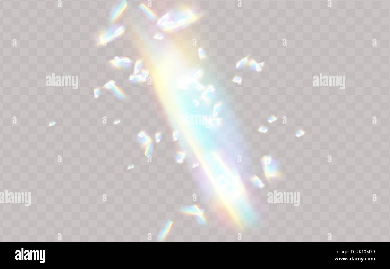 Glare or reflection from water and glass.Rainbow highlights on a black ...