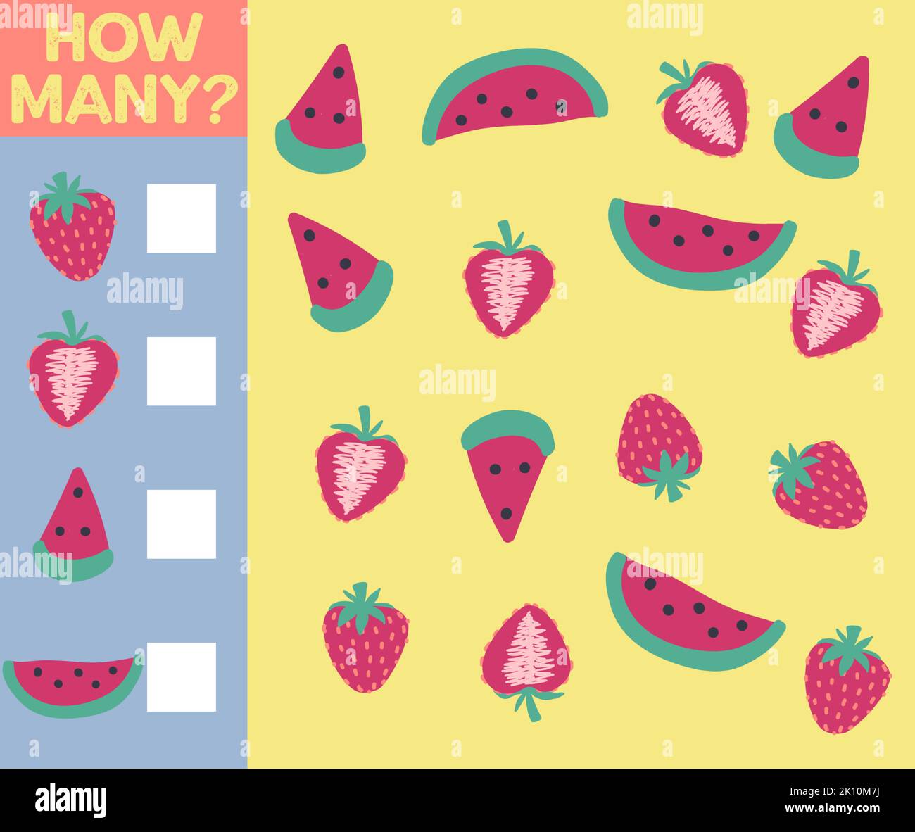 How many are they game. Counting fruit for preschool. Count the fruits ...