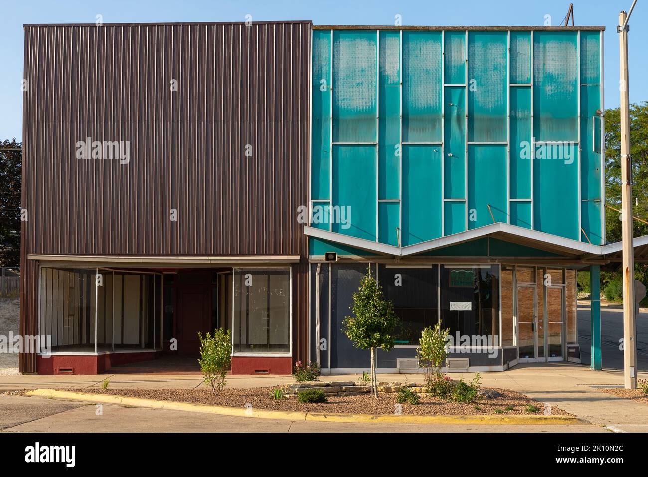 Old downtown storefronts in small Midwest town. Spring Valley, Illinois ...