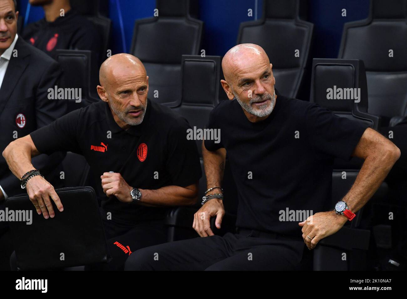 MILAN, ITALY - SEPTEMBER 14: Head coach of AC Milan Stefano Pioli ...