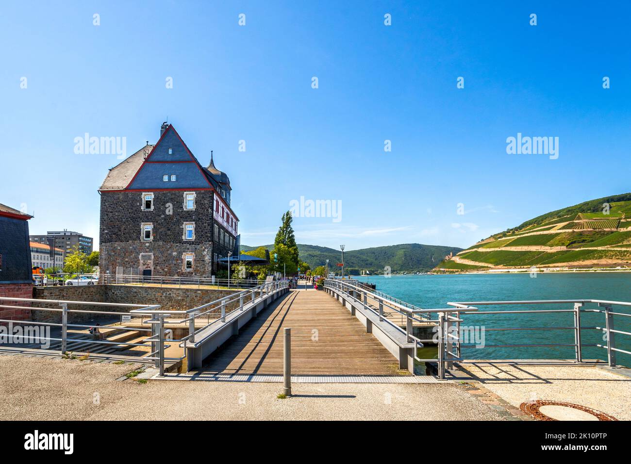 Rhine Promenade, BIngen am Rhein, Germany Stock Photo - Alamy