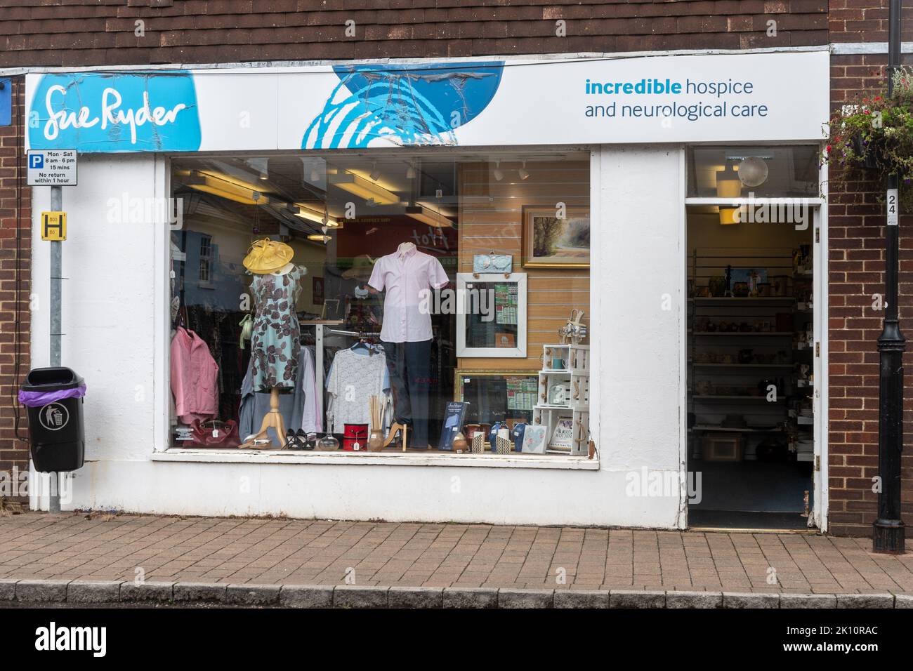 Sue Ryder charity shop, hospice and neurological care charity, Liss ...