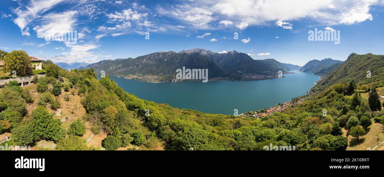 Beautiful aerial panoramic view of Bellagio from the drone - famous ...