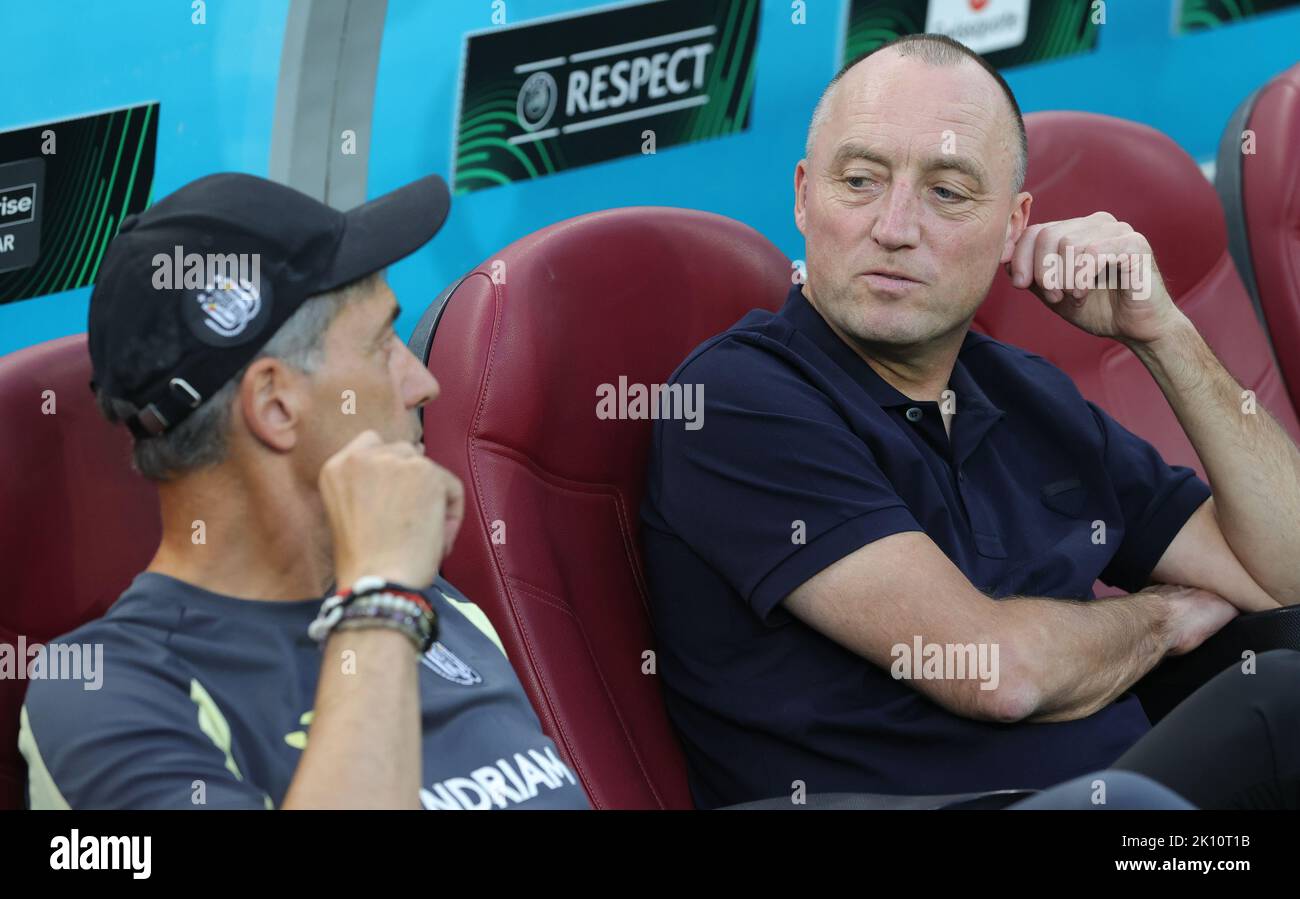 Bucharest, Romania. 14th Sep, 2022. Anderlecht head coach Felice Mazzu ...