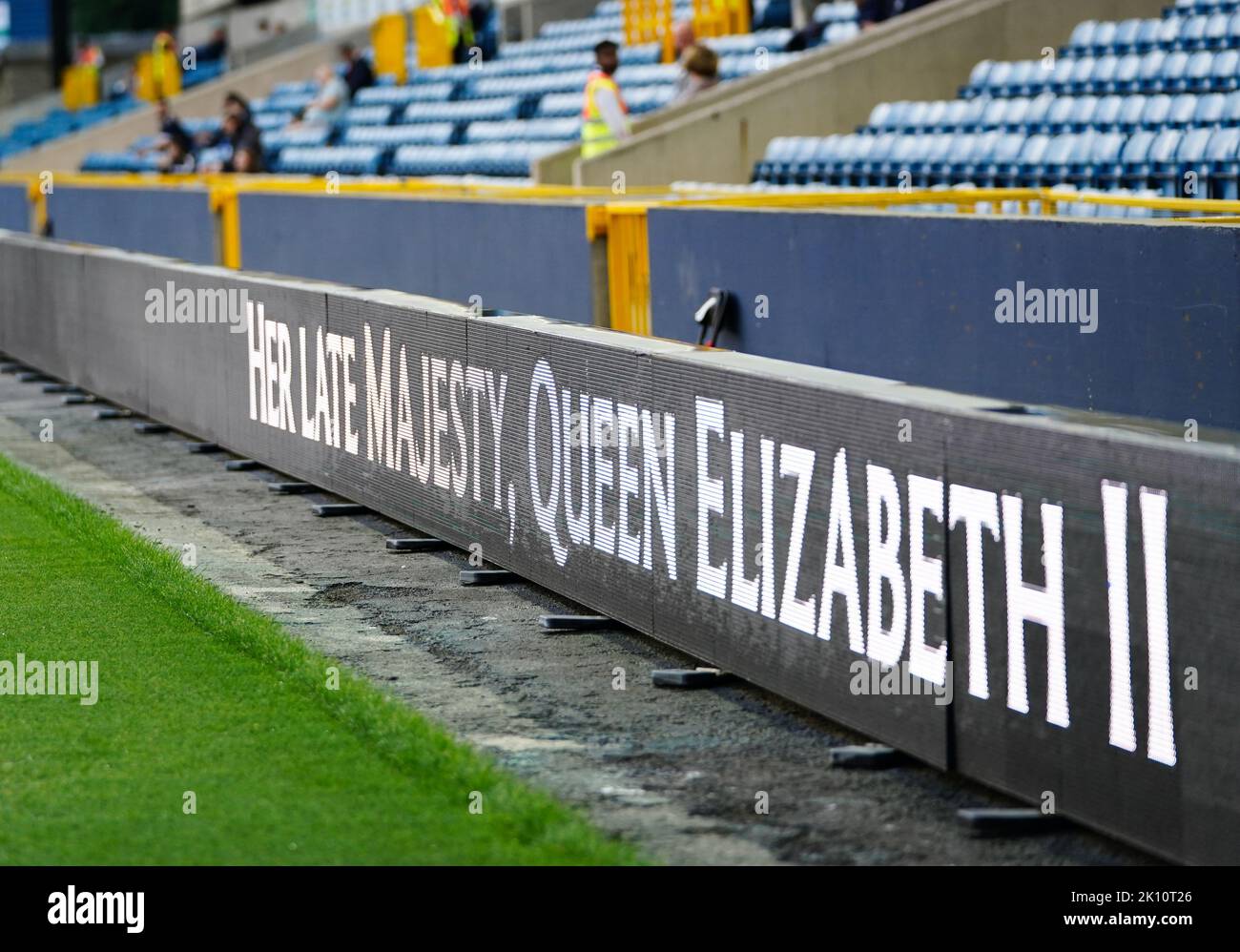 A tribute is seen on an advertisement board following the death of ...