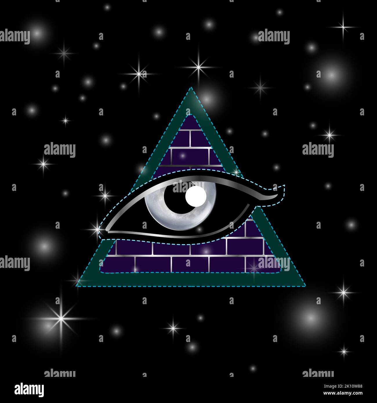New World Order All seeing eye in delta triangle Stock Photo - Alamy