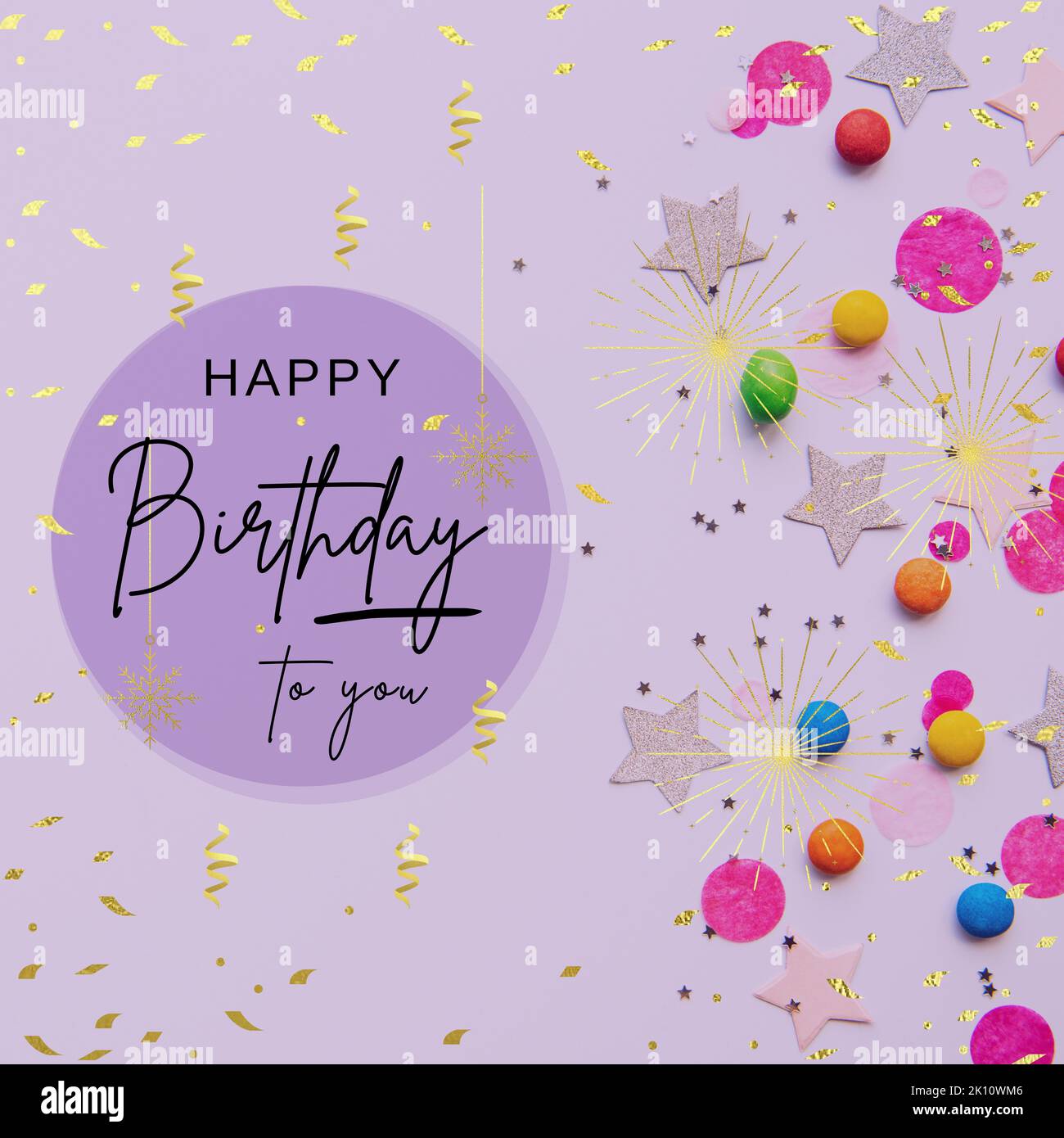 happy birthday celebration card design Stock Photo - Alamy