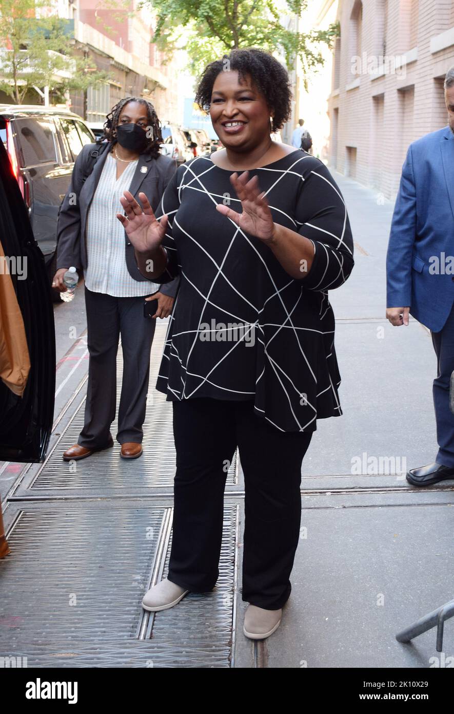 New York, NY, USA. 14th Sep, 2022. Stacey Abrams seen exiting The View ...