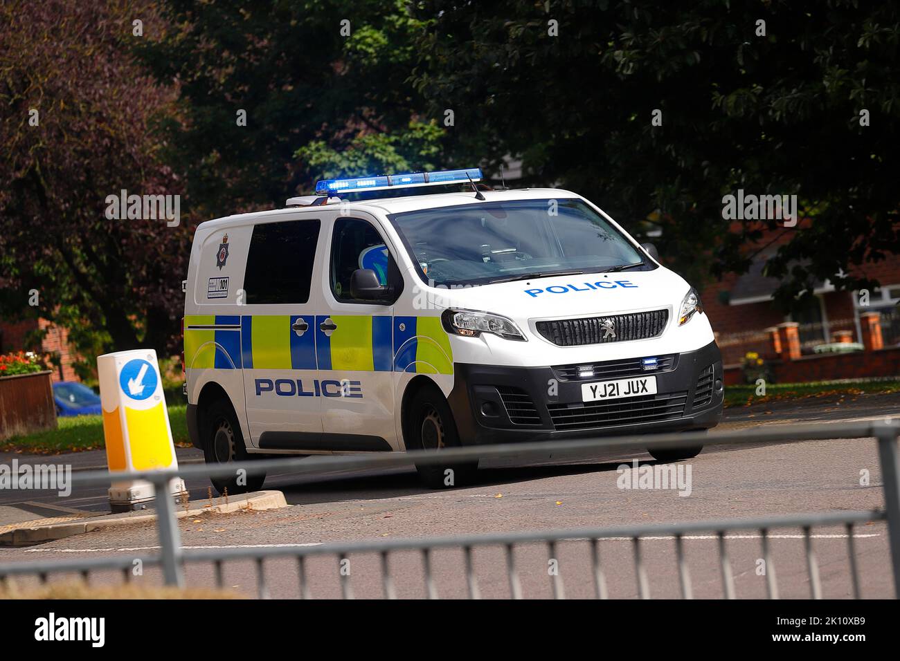 A Peugeot police van from West Yorkshire Police Force seen attending an ...