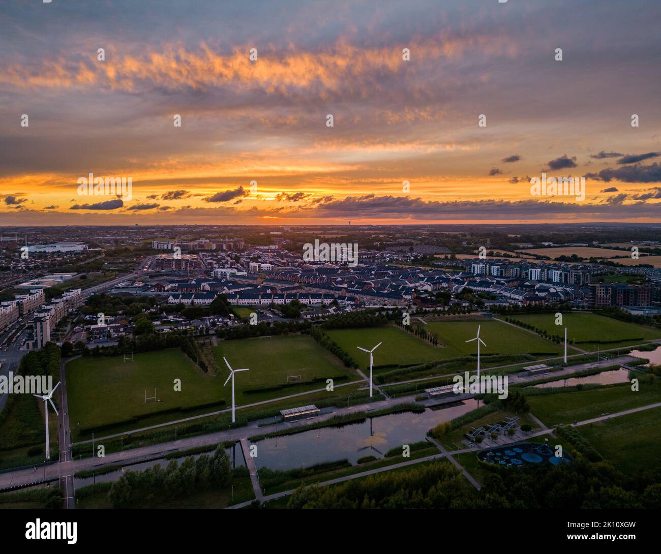 Sunset at Father Collins Park Stock Photo - Alamy