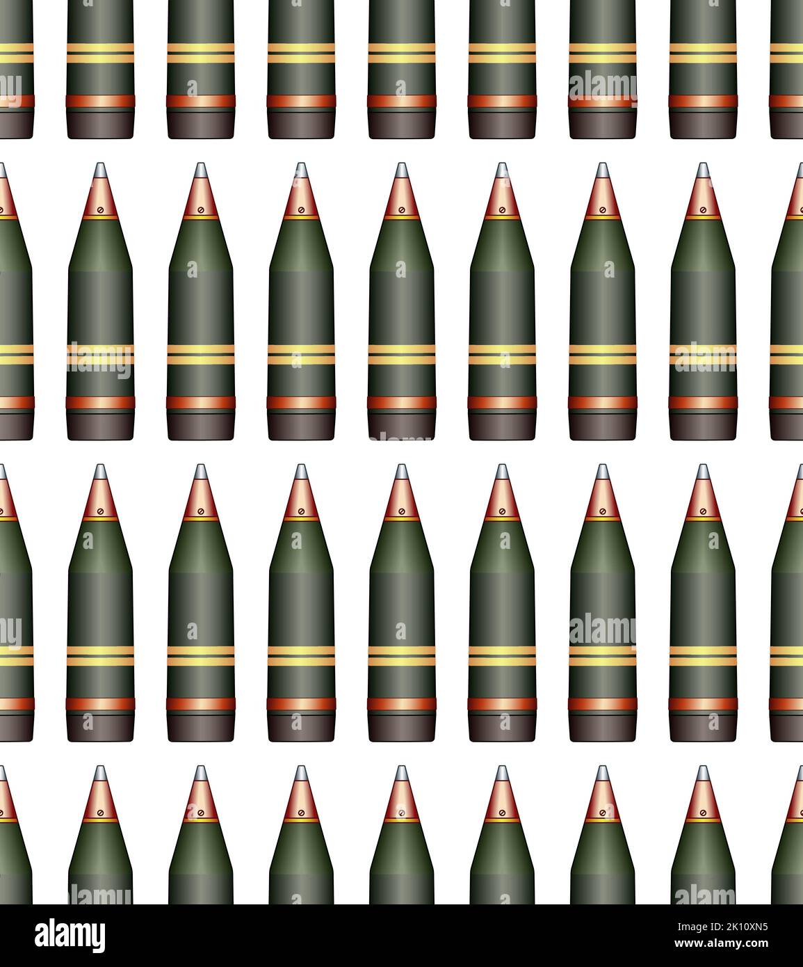 Seamless pattern of an artillery projectile shell Stock Vector Image ...