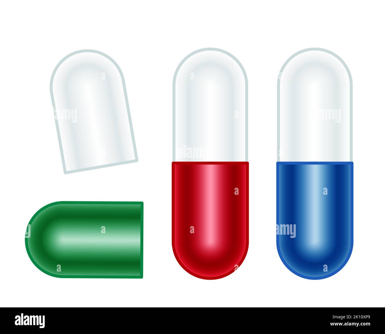 Illustration of the capsule tablet set Stock Vector Image & Art - Alamy