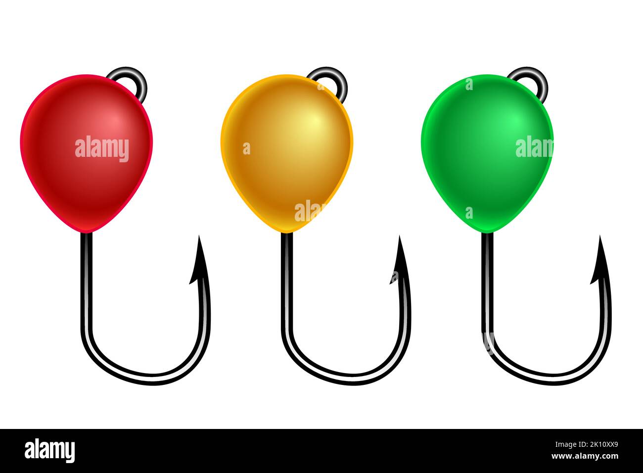 Illustration of a fishing jig lure set Stock Vector Image & Art - Alamy