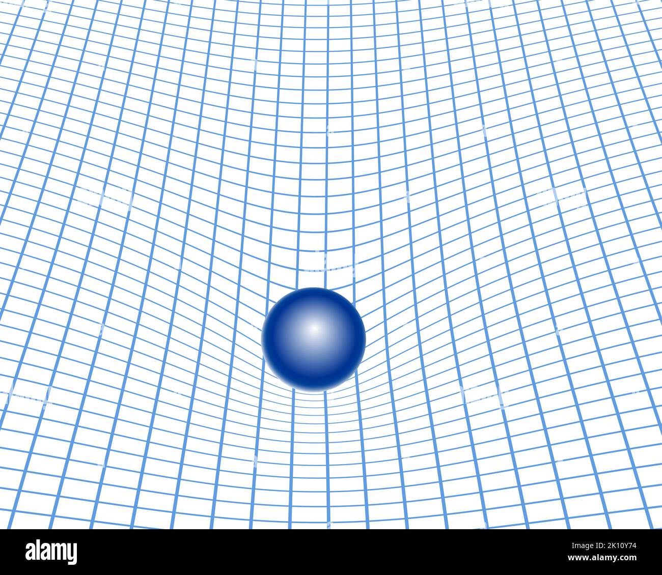 Concept illustration with gravity grid and massive ball Stock Vector ...