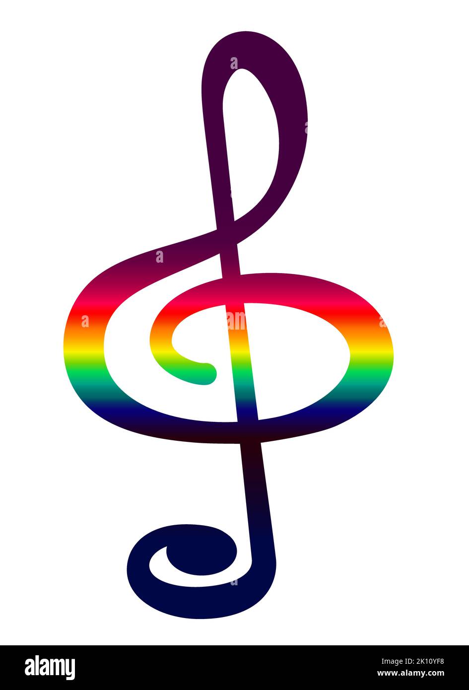 Illustration of the abstract spectrum treble clef symbol Stock Vector ...