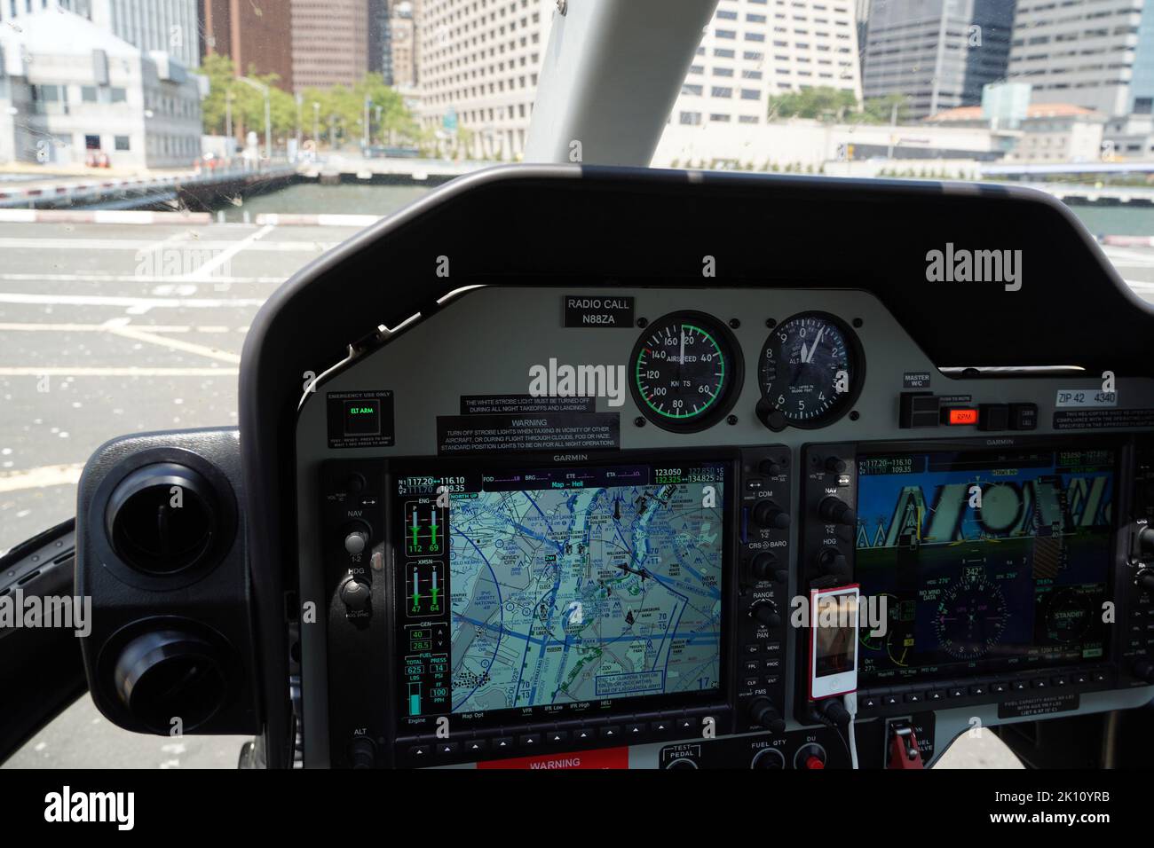 new york city manhattan helicopter tour aerial cityscape panorama Stock ...