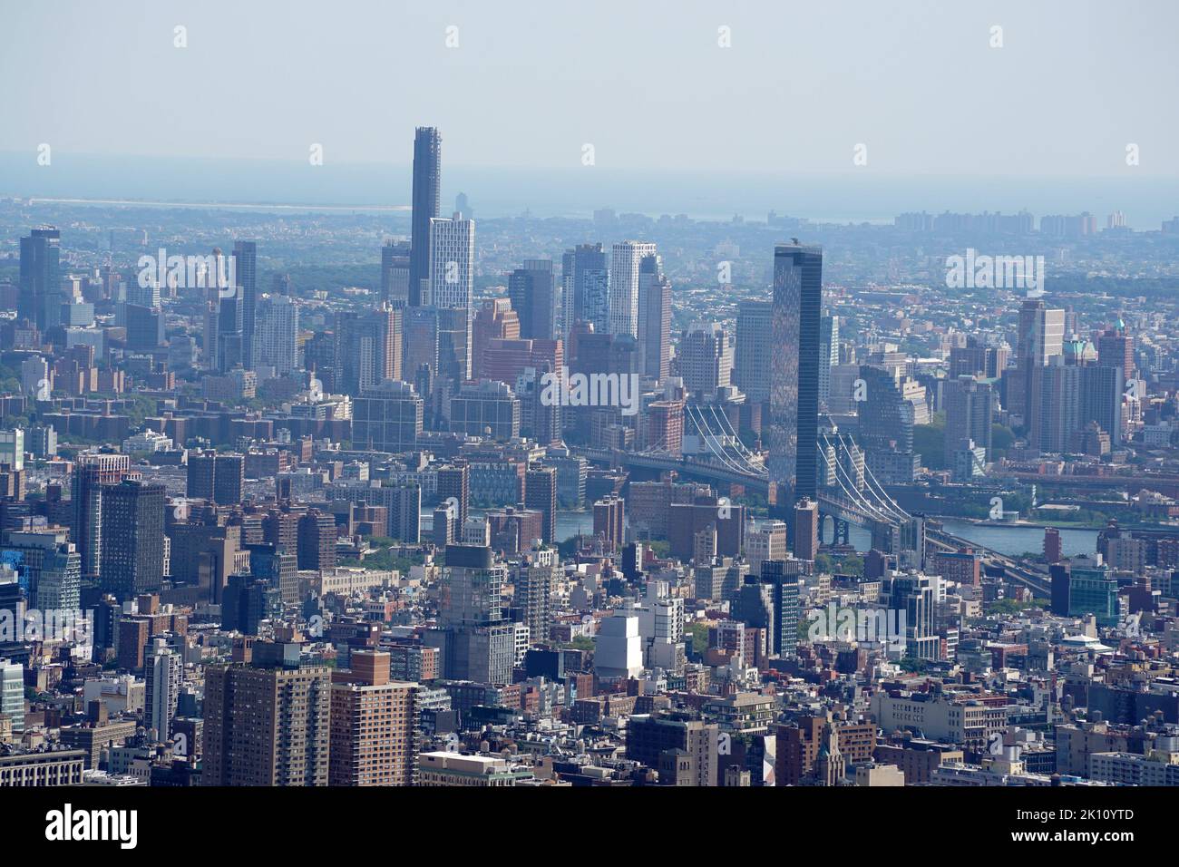 new york city aerial panorama from hudson yards glass terrace Stock ...