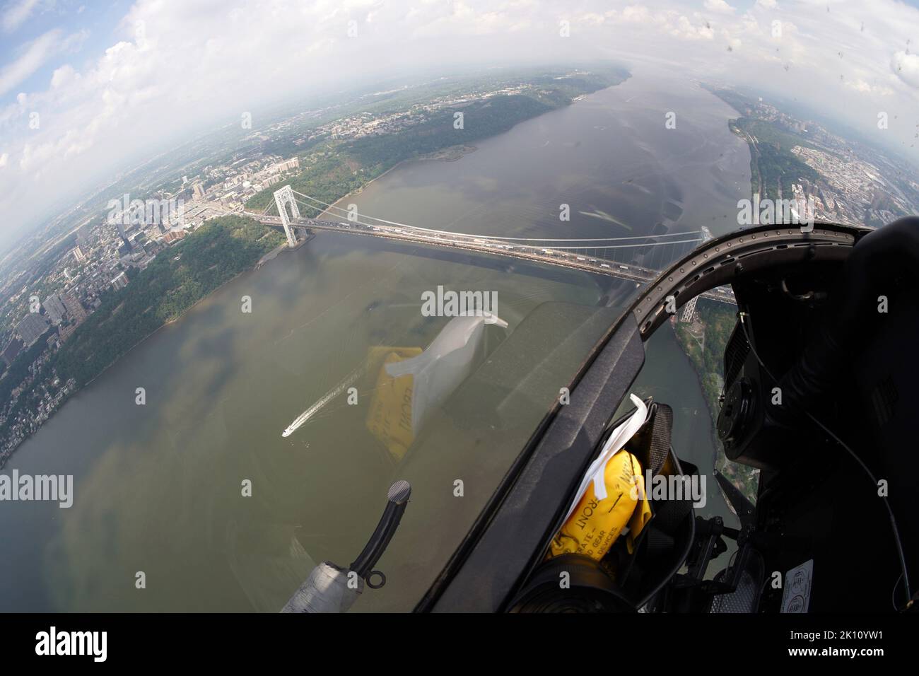 new york city manhattan helicopter tour aerial cityscape panorama Stock ...