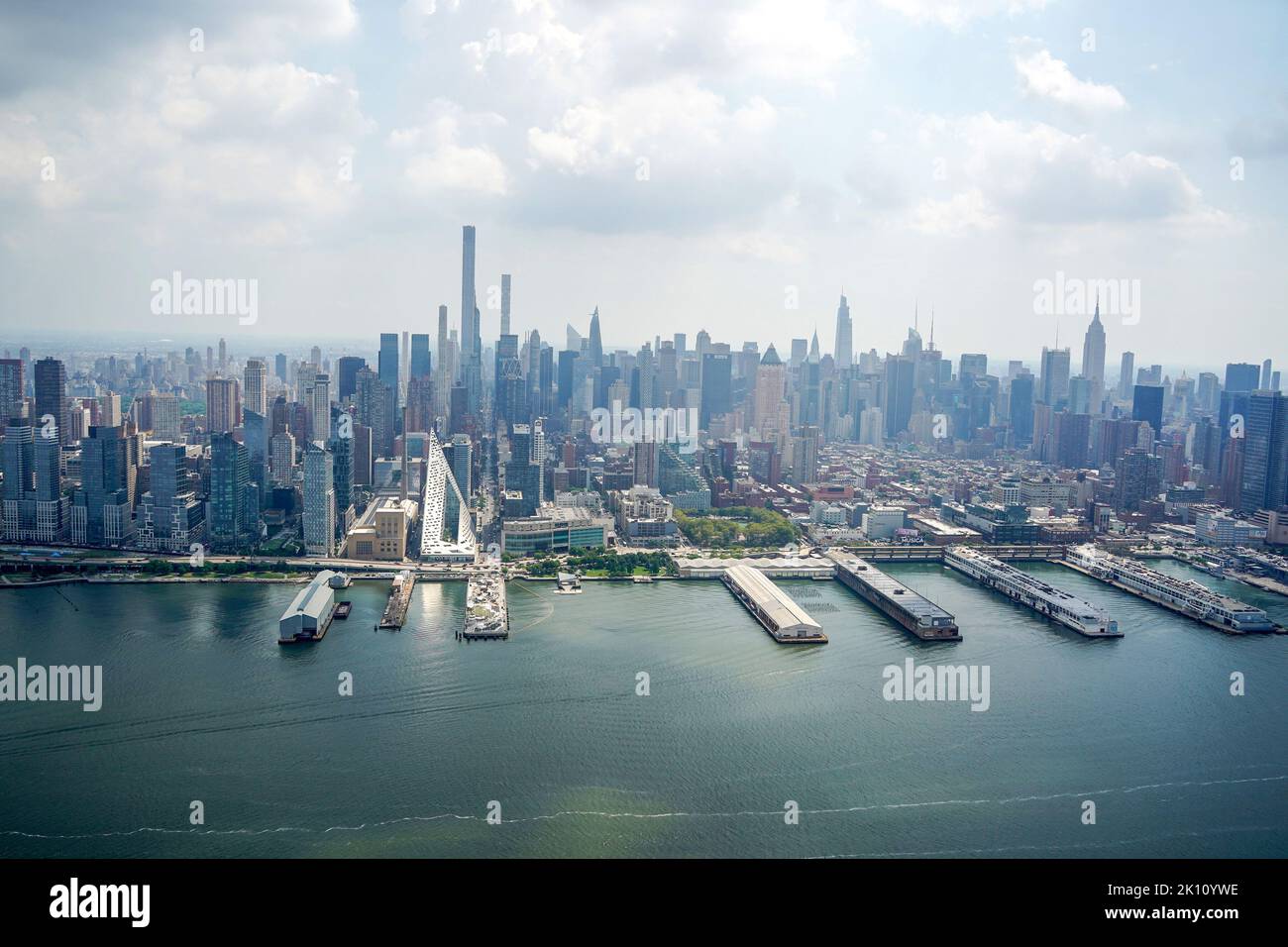 new york city manhattan helicopter tour aerial cityscape panorama Stock ...