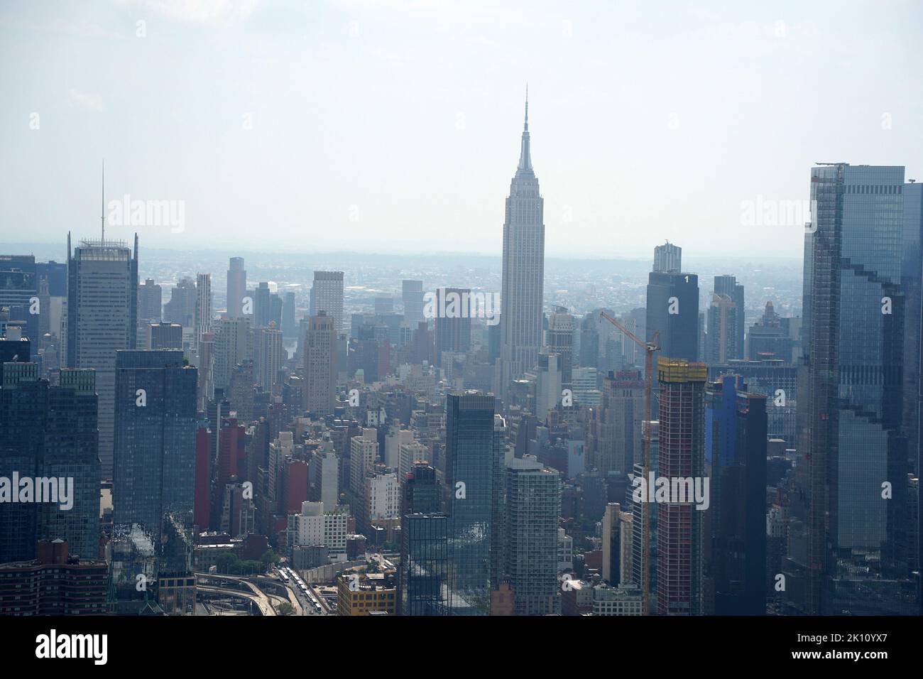 new york city manhattan helicopter tour aerial cityscape panorama Stock ...