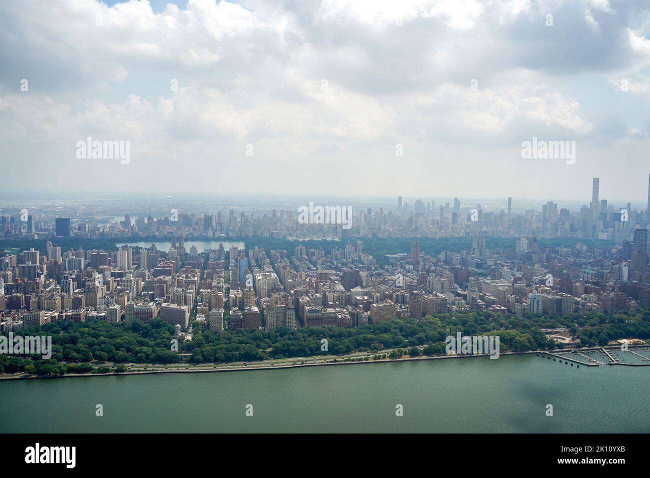 new york city manhattan helicopter tour aerial cityscape panorama Stock ...