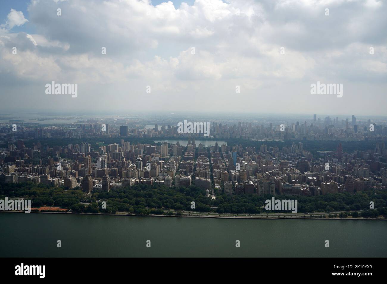 new york city manhattan helicopter tour aerial cityscape panorama Stock ...