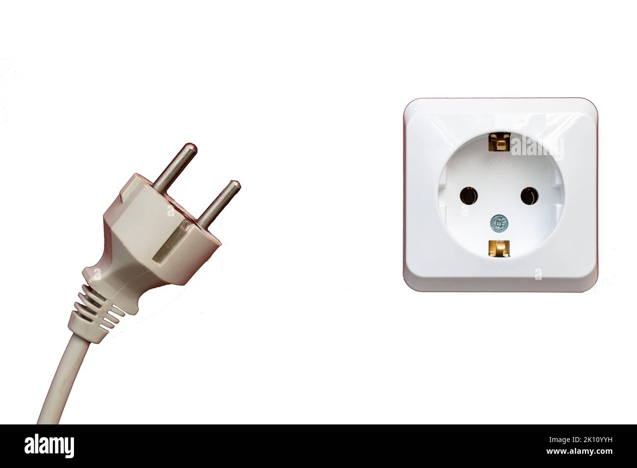 white socket and white plug isolated on transparent background Stock ...