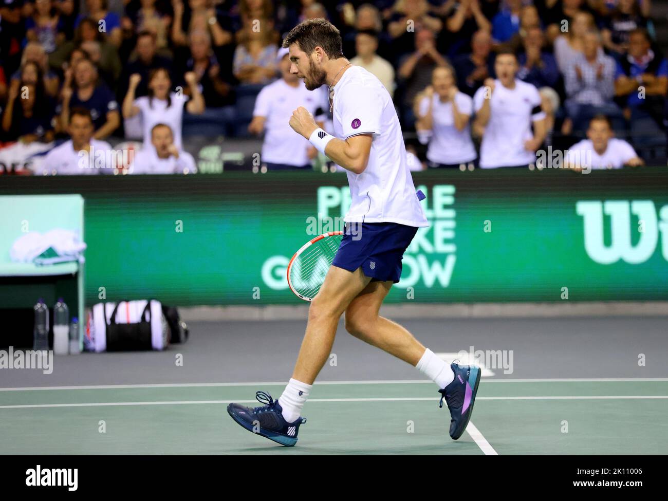 Great Britain's Cameron Norrie celebrates whilst competing against USA ...