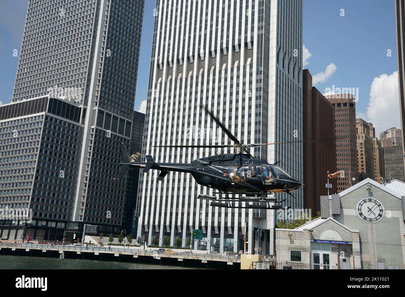 new york city manhattan helicopter tour aerial cityscape panorama Stock ...