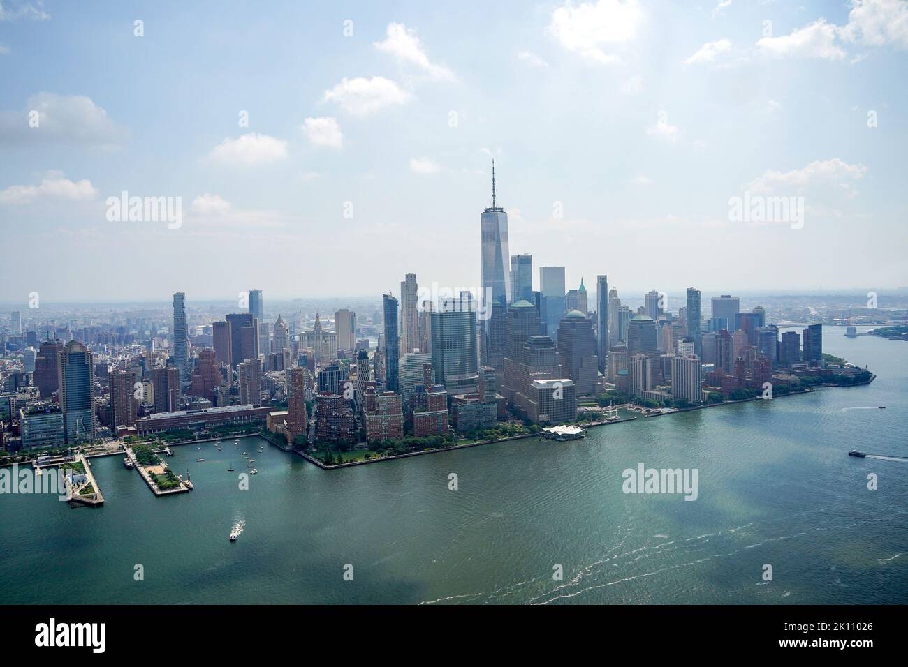 new york city manhattan helicopter tour aerial cityscape panorama ...