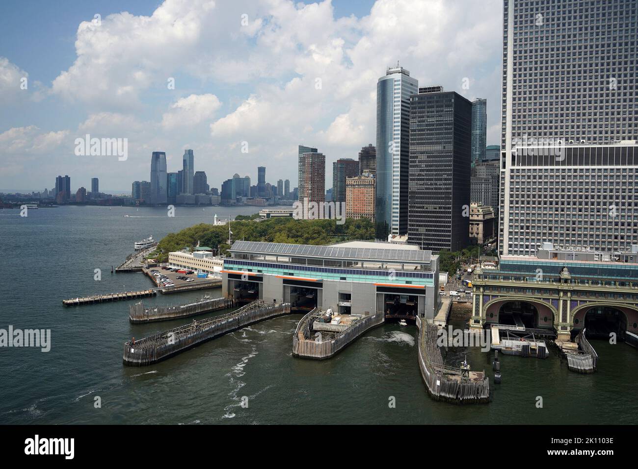 new york city manhattan helicopter tour aerial cityscape panorama Stock ...