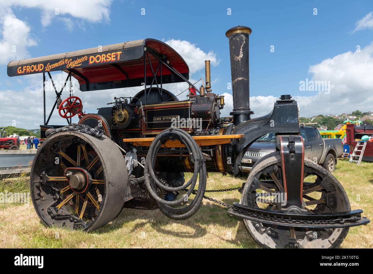 West Bay.Dorset.United Kingdom.June 12th 2022.A restored Fowler steam ...