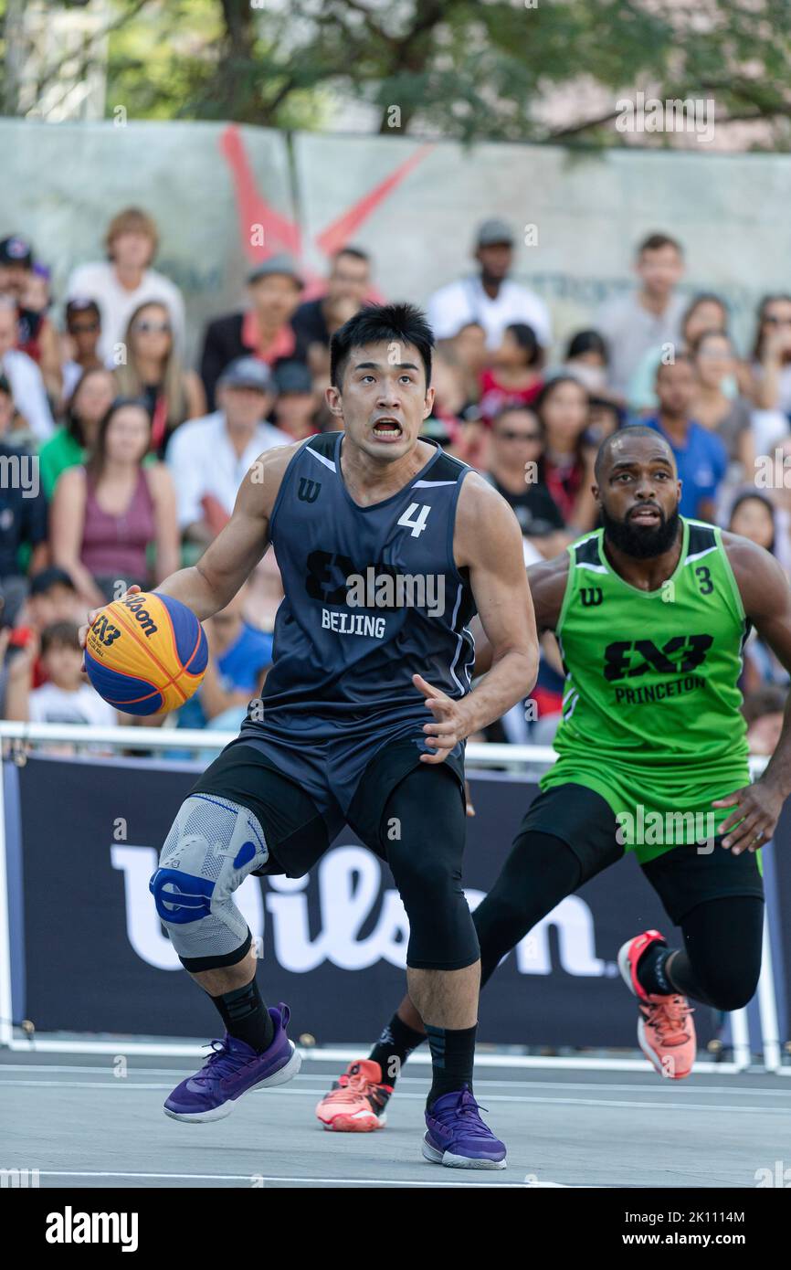 Montreal, Canada, September 03, 2022: Hanyu Guo (grey) of Team Beijing ...